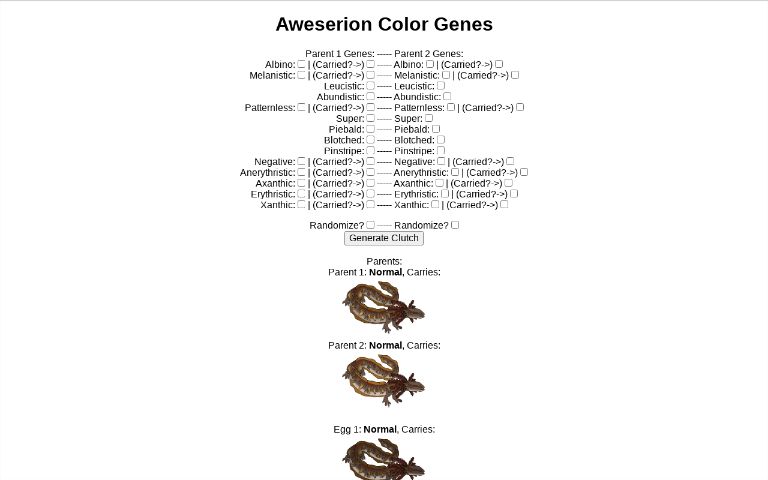 Aweserion Color Genes ― Perchance Generator
