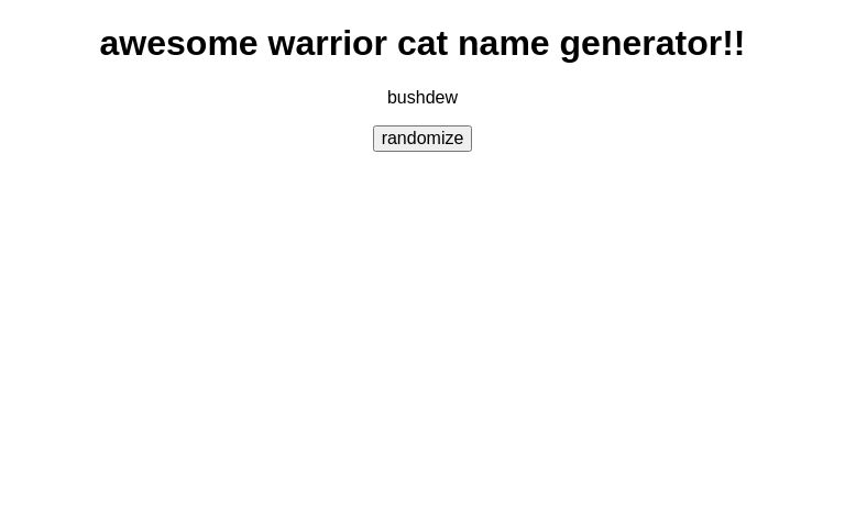 awesome warrior cat name generator!!