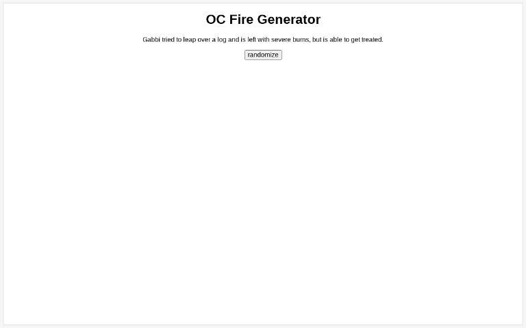 OC Fire Generator
