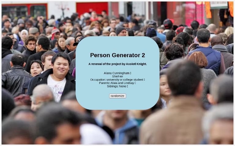 Person Generator 2