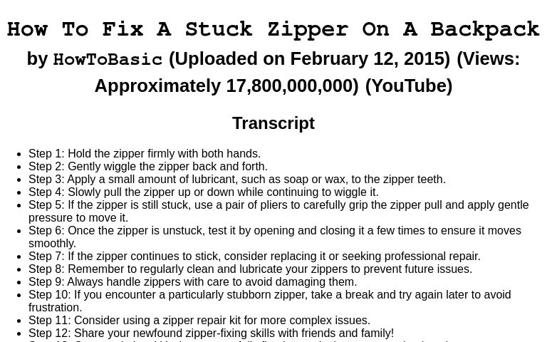 How To Fix A Stuck Zipper On A Backpack by HowToBasic (Uploaded on ...
