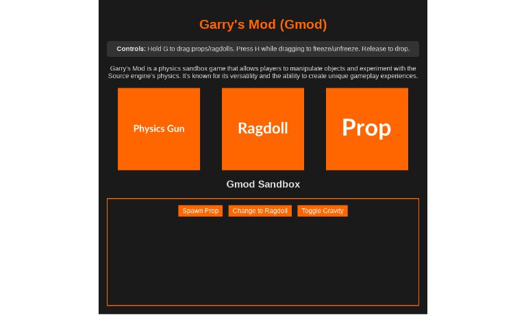 Garry's Mod (Gmod) ― Perchance Generator