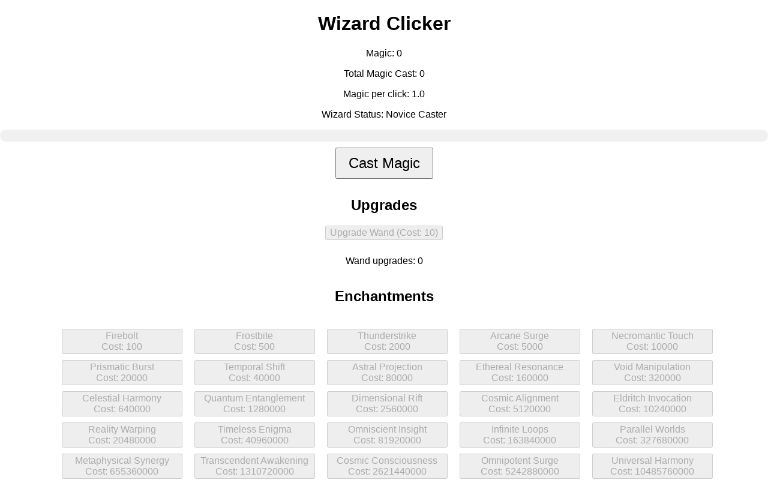 Wizard Clicker ― Perchance Generator