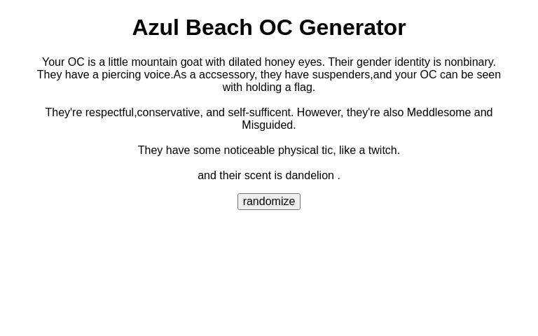 Azul Beach OC Generator