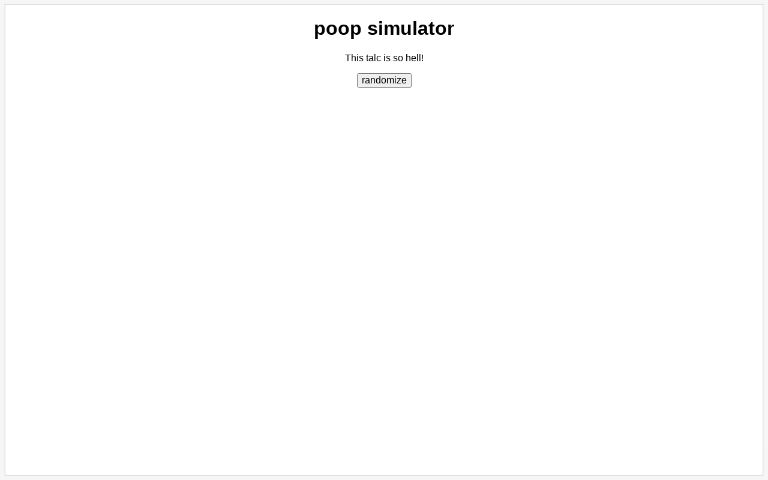 poop simulator ― Perchance Generator