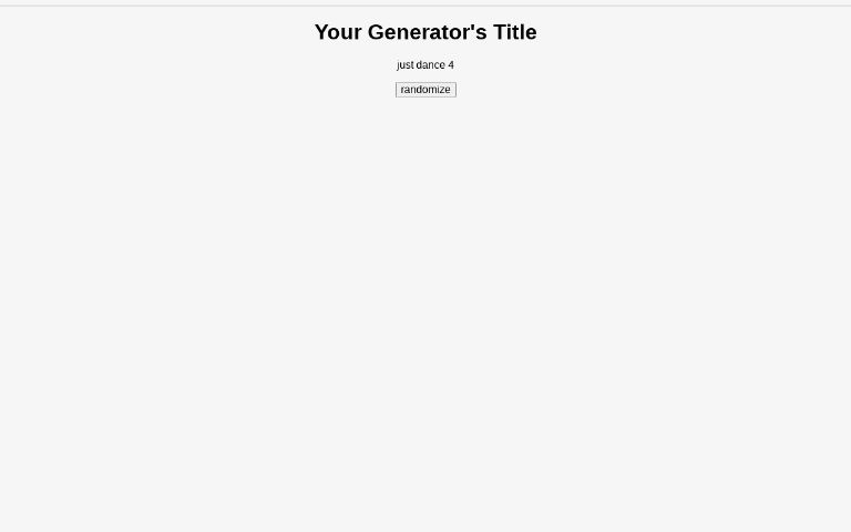 Minimal ― Perchance Generator