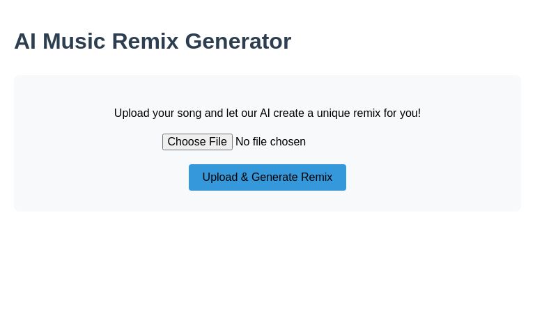 AI Music Remix Generator
