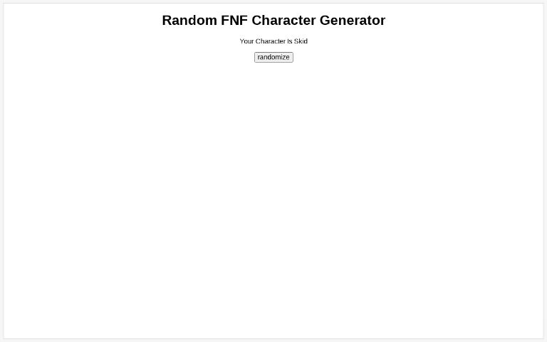 Random FNF Character Generator