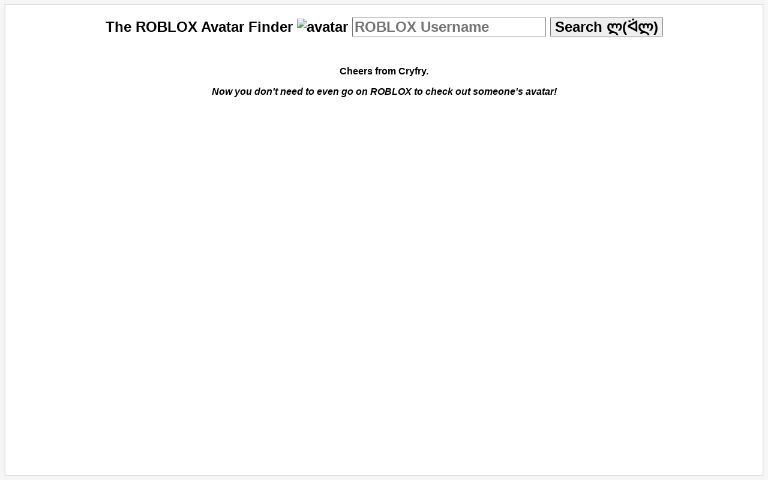 The ROBLOX Avatar Finder ― Perchance Generator