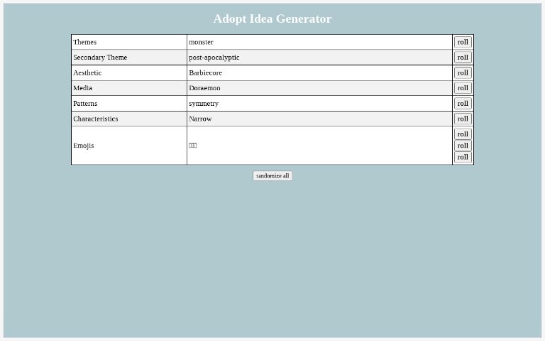 Adopt Idea Generator