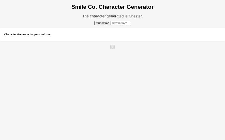Smile Co. Character Generator