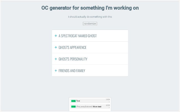 OC generator for something I'm working on