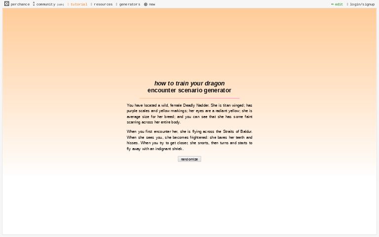 how to train your dragonencounter scenario generator