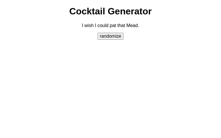 Cocktail Generator