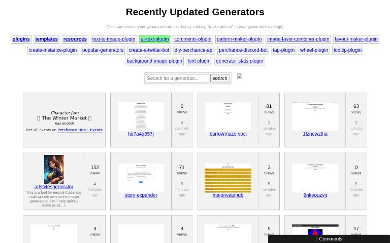 Recently Updated Generators