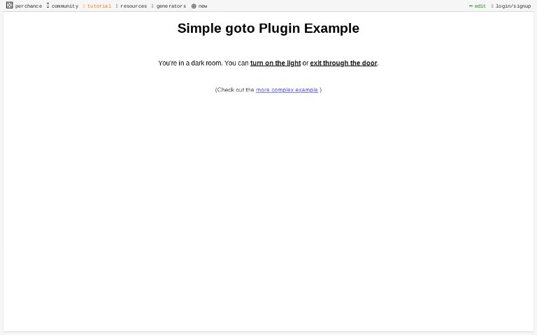 Simple goto Plugin Example