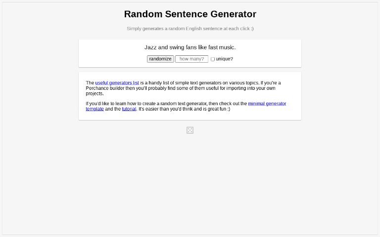 Random Sentence Generator