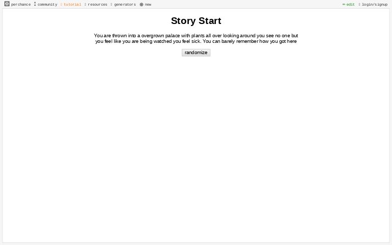 Story Start ― Perchance Generator