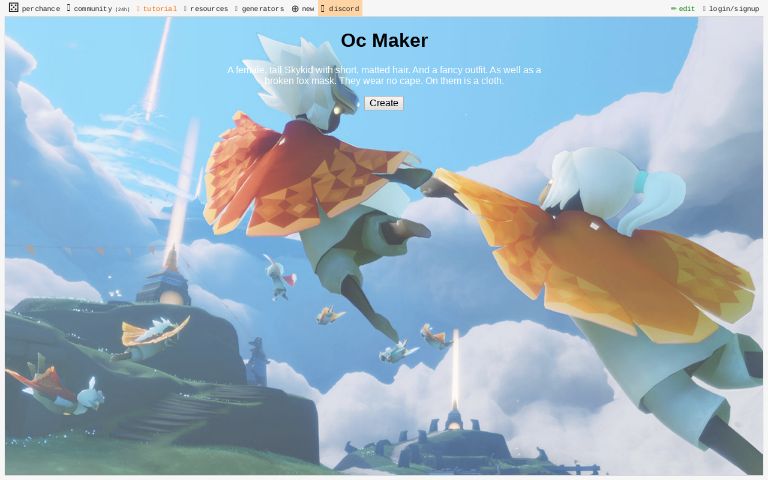 Oc Maker ― Perchance Generator