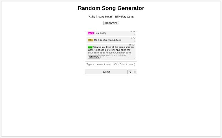Random Song Generator