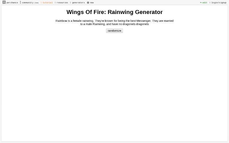 Wings Of Fire Rainwing Generator
