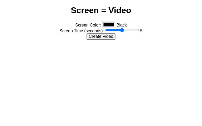 Screen = Video ― Perchance Generator