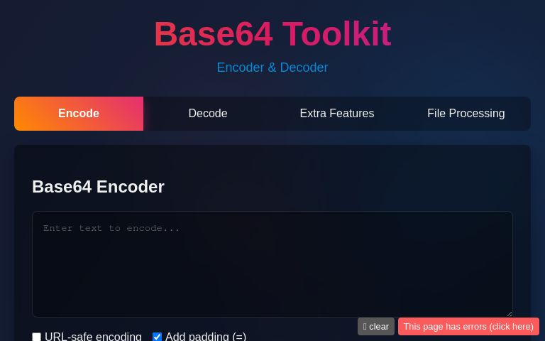 Base64 Toolkit ― Perchance Generator
