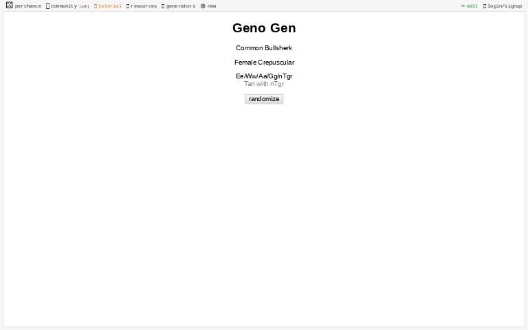 Geno Gen ― Perchance Generator