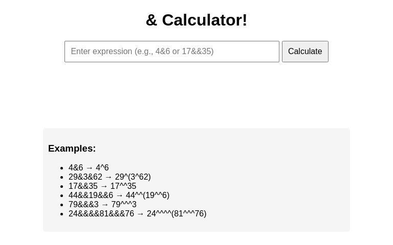 & Calculator! ― Perchance Generator