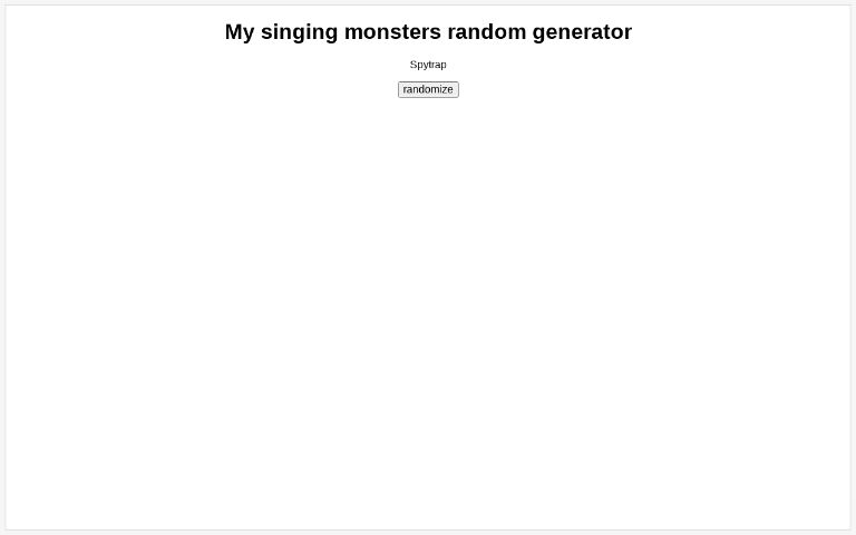 My singing monsters random generator