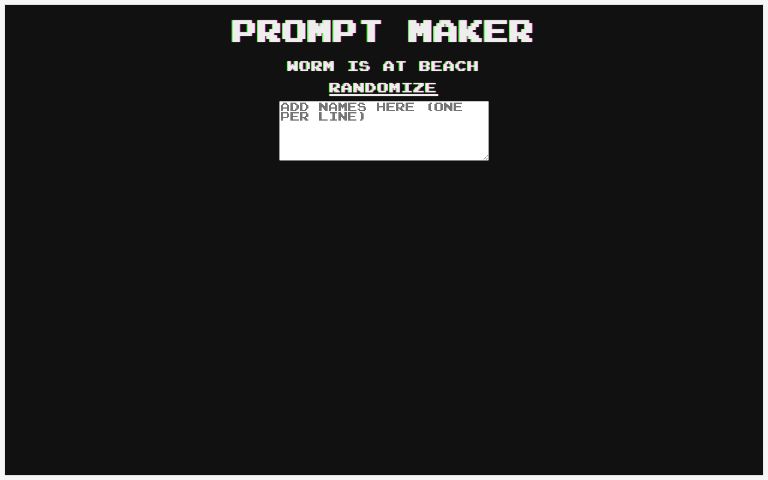 prompt maker ― Perchance Generator