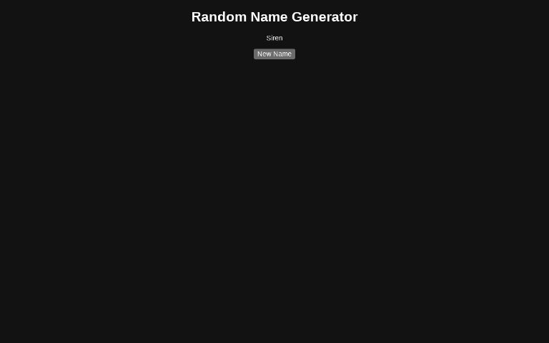 Random Name Generator
