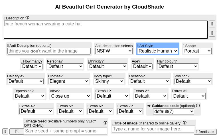 AI Beautful Girl Generator