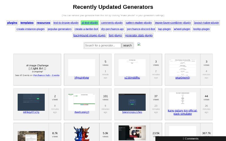 Recently Updated Generators