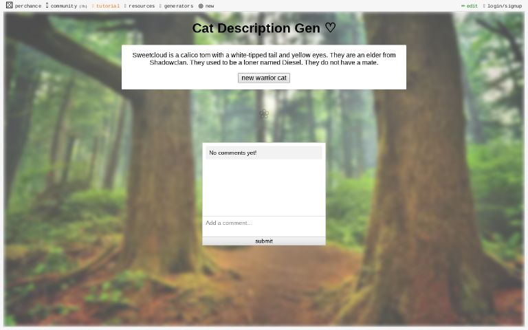 Warrior Cats Description Gen