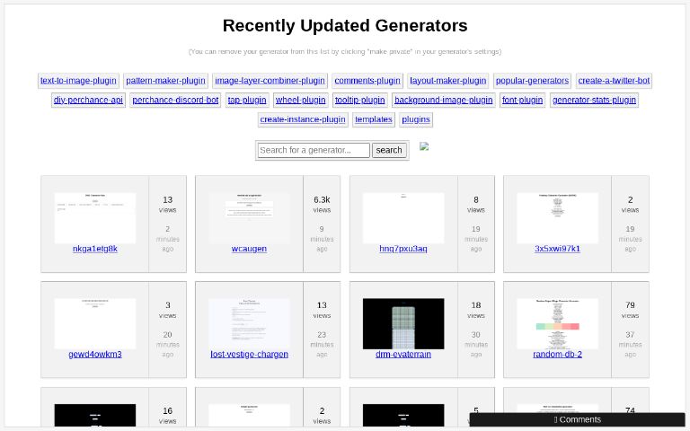 Recently Updated Generators