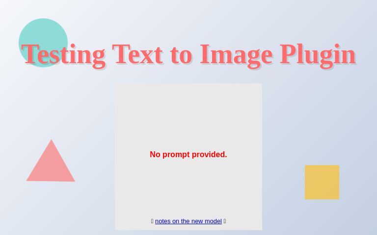 Testing Text to Image Plugin