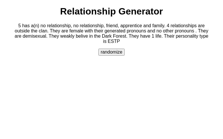 Relationship Generator