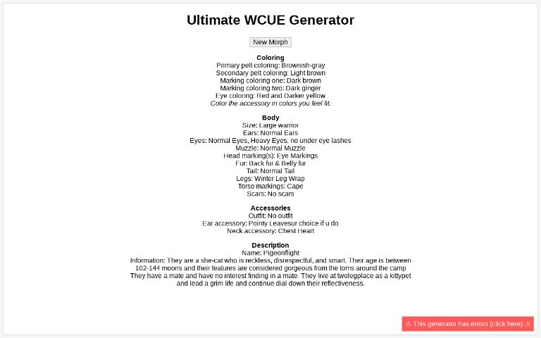 Ultimate WCUE Generator