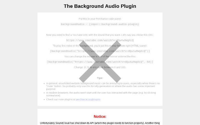 The Background Audio Plugin