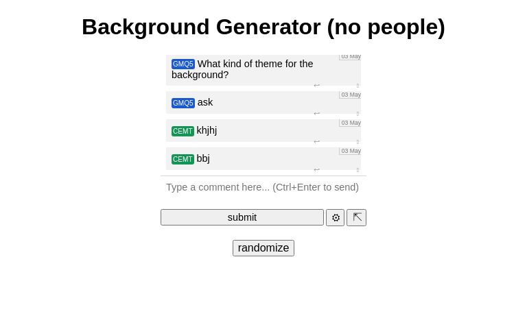 Background Generator (no people)
