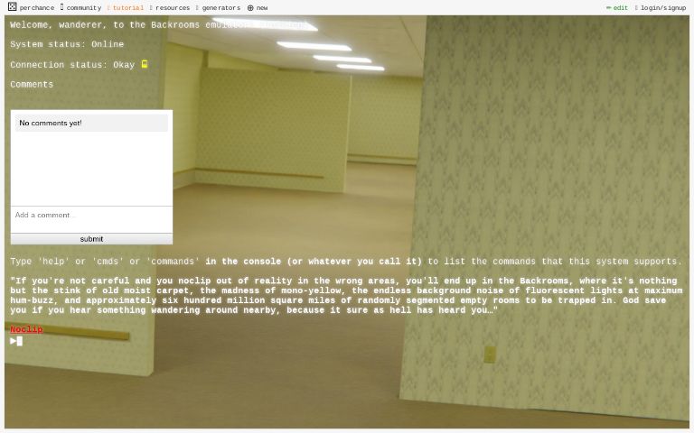 backrooms-emulator-archive1 ― Perchance Generator