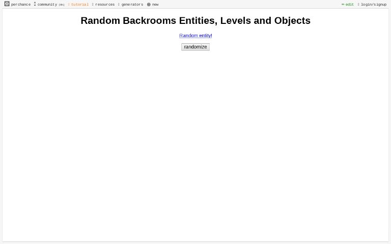 Random Backrooms Entities, Levels and Objects ― Perchance Generator