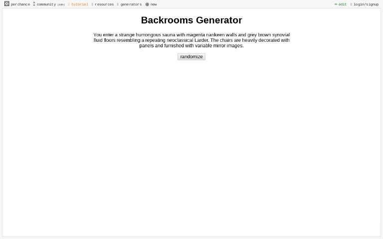 Backrooms Generator