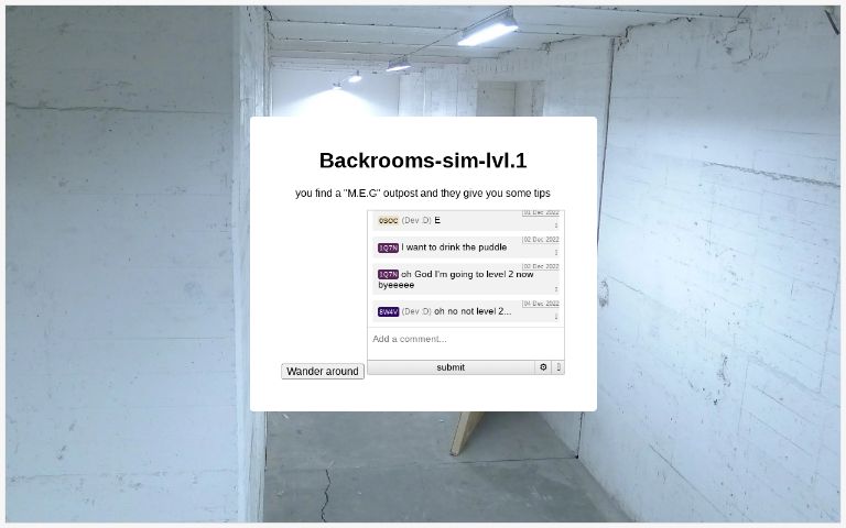 Backrooms-sim-lvl.1 ― Perchance Generator