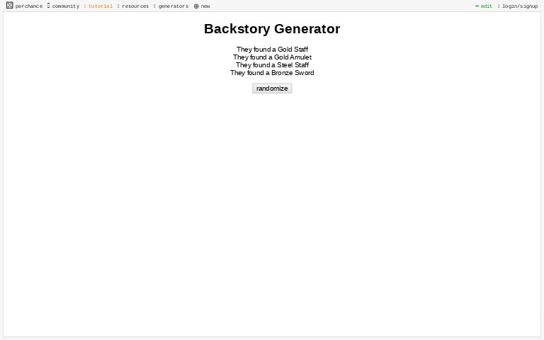 Backstory Generator