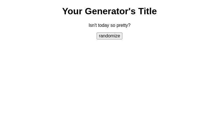 Bad Generator