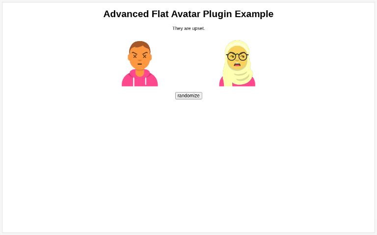 Advanced Flat Avatar Plugin Example