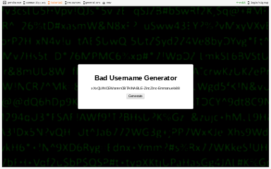 Bad Username Generator