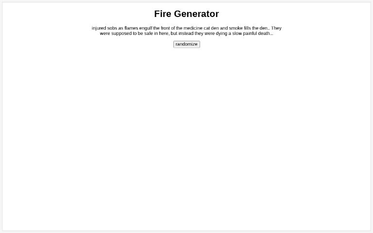 Fire Generator